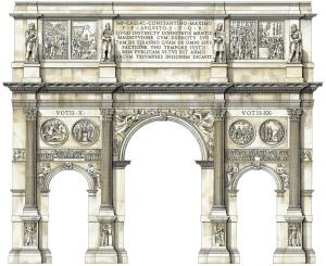 Konstantinsbogen - Triumphbogen des Konstantin, Rom